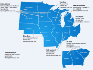 Sales Engineer Coverage Map 2025 - Total Water